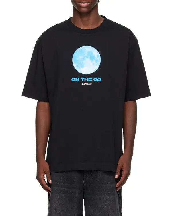 Off-White Moon-print Cotton T-shirt