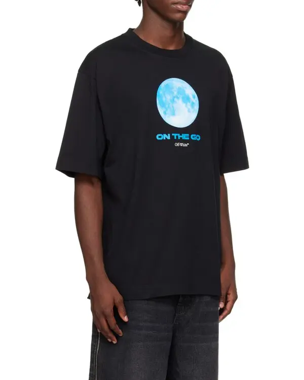 Off-White Moon-print Cotton T-shirt