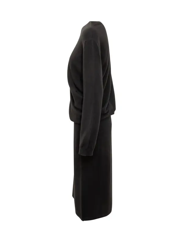 Fabiana Filippi Long Sleeve Dress With Metallic Accents