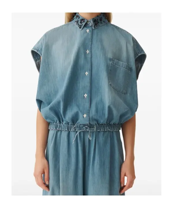 Fabiana Filippi Embellished Collar Shirt