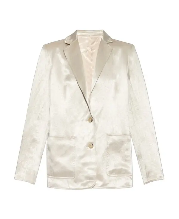 Helmut Lang Notched-lapels Satin-finish Blazer