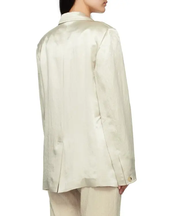 Helmut Lang Notched-lapels Satin-finish Blazer