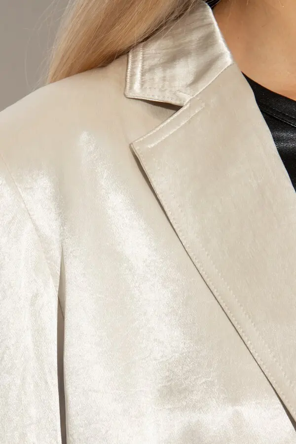 Helmut Lang Notched-lapels Satin-finish Blazer