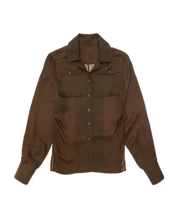 Helmut Lang Long-sleeve Satin-finish Shirt