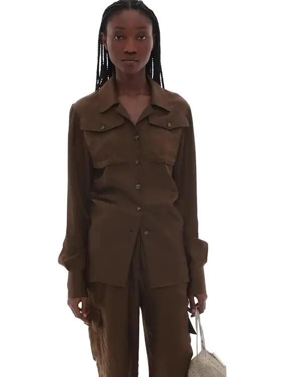 Helmut Lang Long-sleeve Satin-finish Shirt
