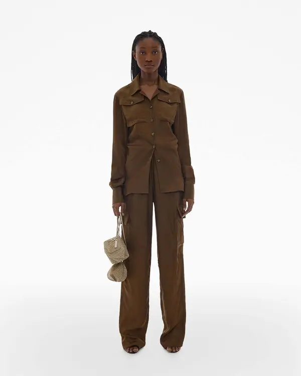 Helmut Lang Long-sleeve Satin-finish Shirt