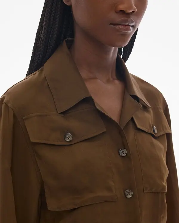 Helmut Lang Long-sleeve Satin-finish Shirt