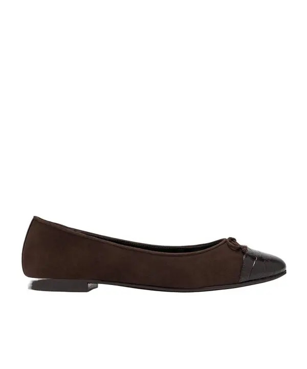 Tory Burch Bow Detailed Flat Shoes