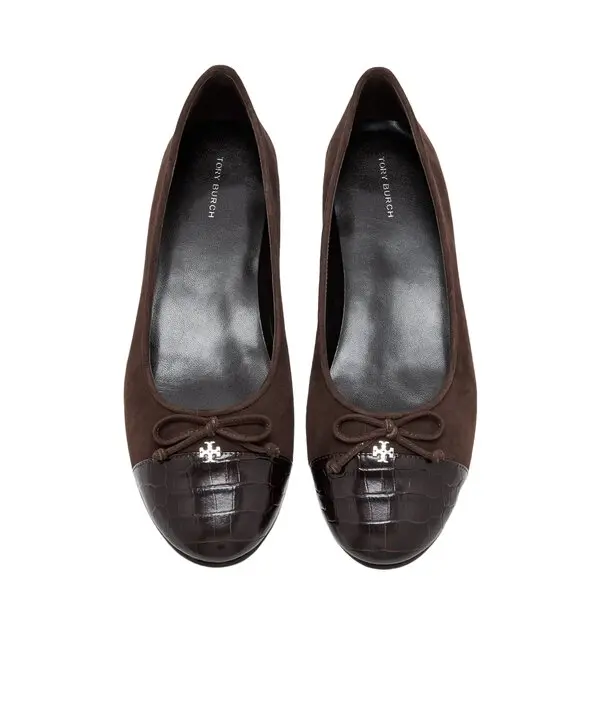 Tory Burch Bow Detailed Flat Shoes