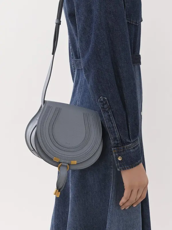 Chloé Small Marcie Leather Saddle Bag