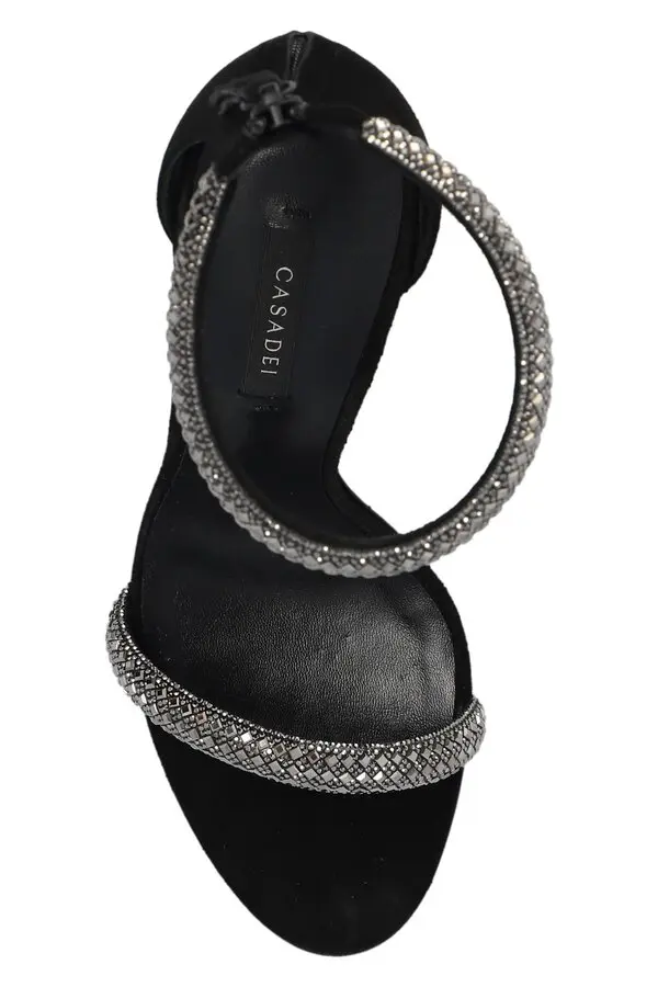 Casadei Scarlet Stratosphere 100mm Crystal-embellished Sandals