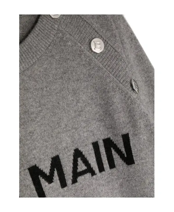 Balmain Intarsia-knit Logo Jumper
