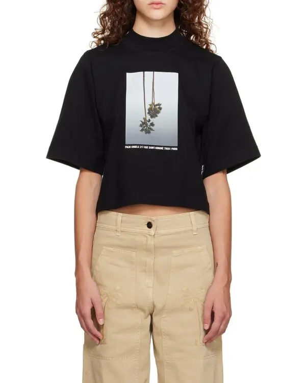 Palm Angels Graphic Printed T-shirt - Black