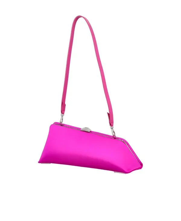 Attico The Long Night Logo Detailed Clutch Bag