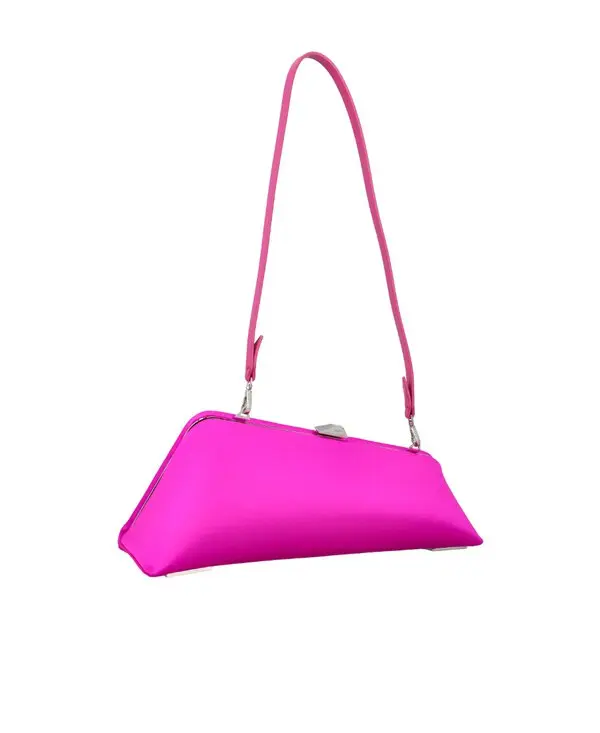 Attico The Long Night Logo Detailed Clutch Bag