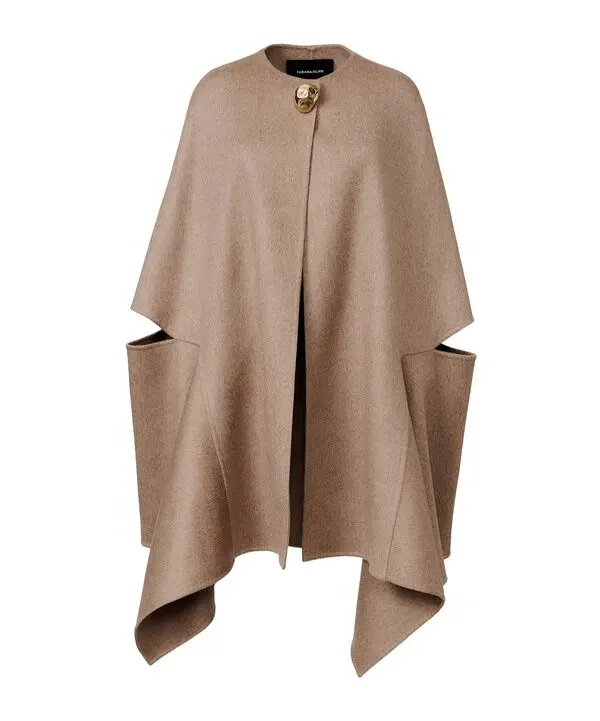 Fabiana Filippi Button-fastening Patch-pocket Cape