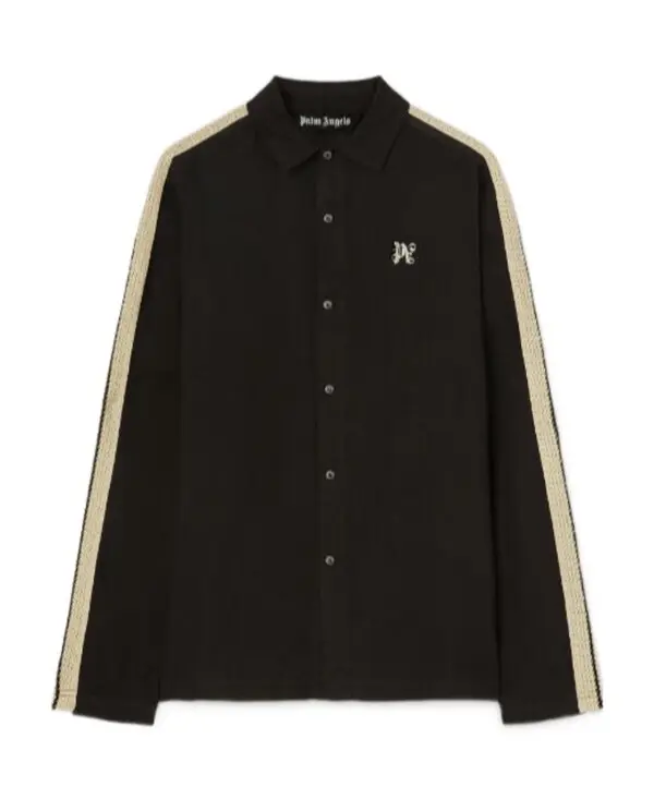 Palm Angels Pa Monogram Printed Long-sleeved Shirt