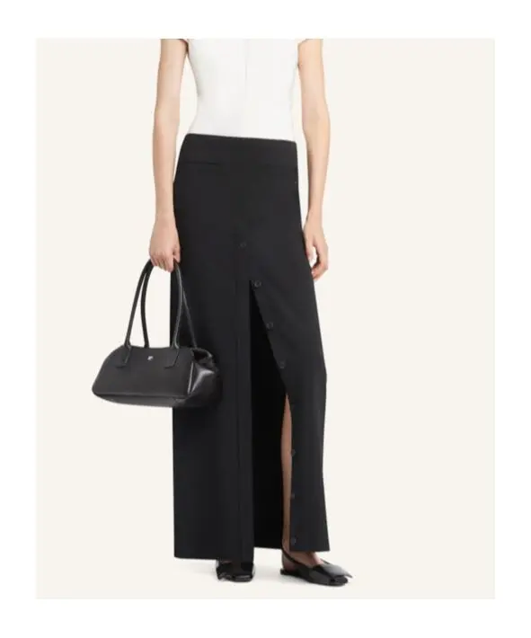 COURREGES Buttoned Long Skirt