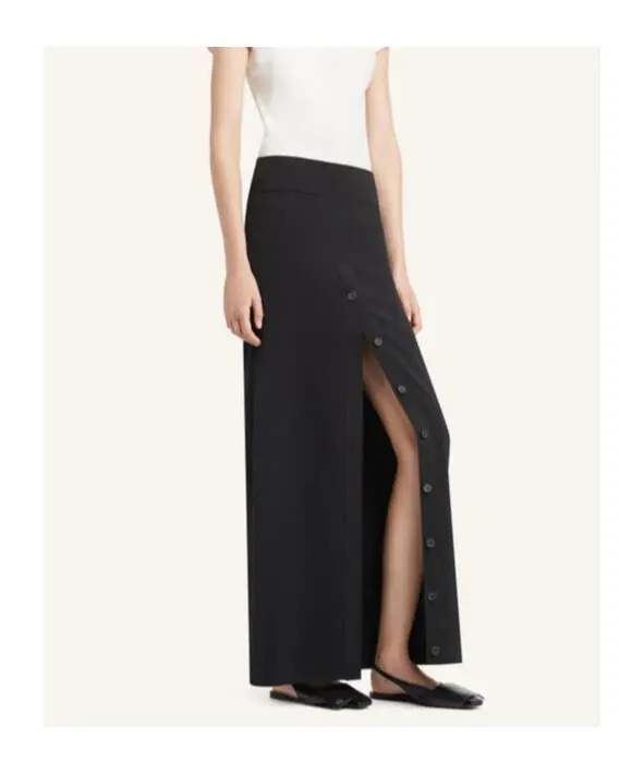 COURREGES Buttoned Long Skirt