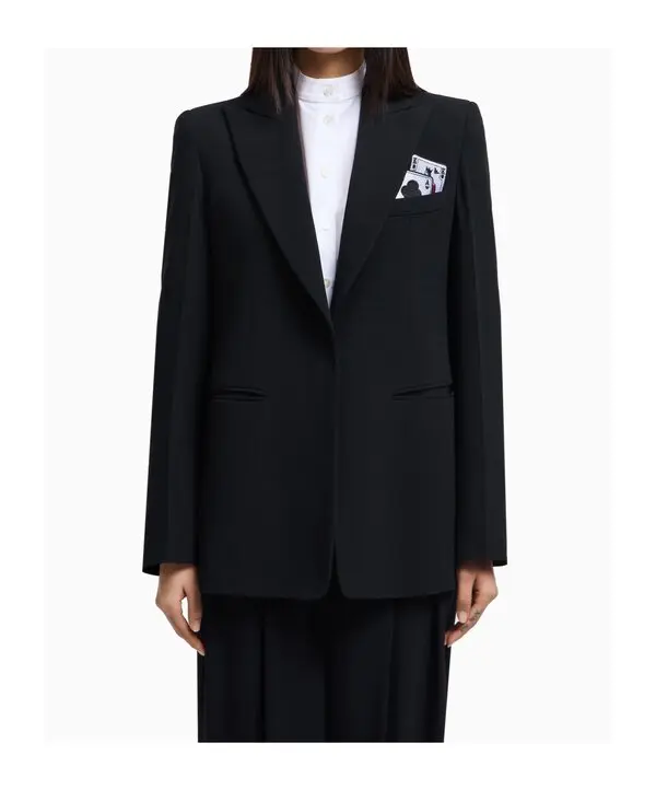 Emporio Armani Playing Card-patch Pocket Blazer