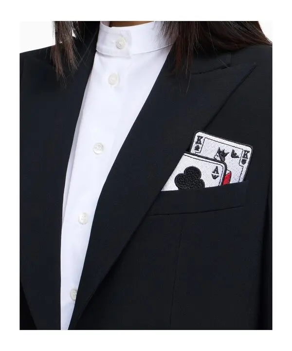 Emporio Armani Playing Card-patch Pocket Blazer