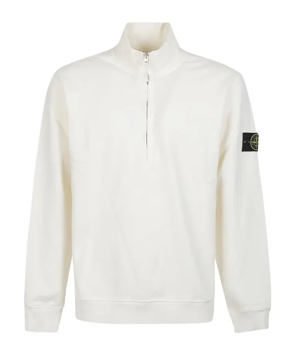 Stone Island Half-zip Sweatshirt With Logo Patch