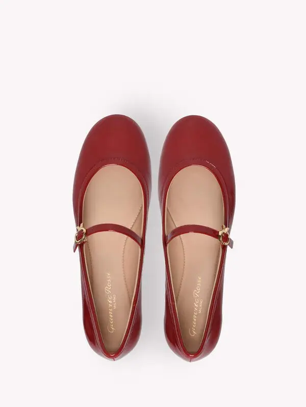 GIANVITO ROSSI Carla Buckle-strap Ballerina Flats - Red
