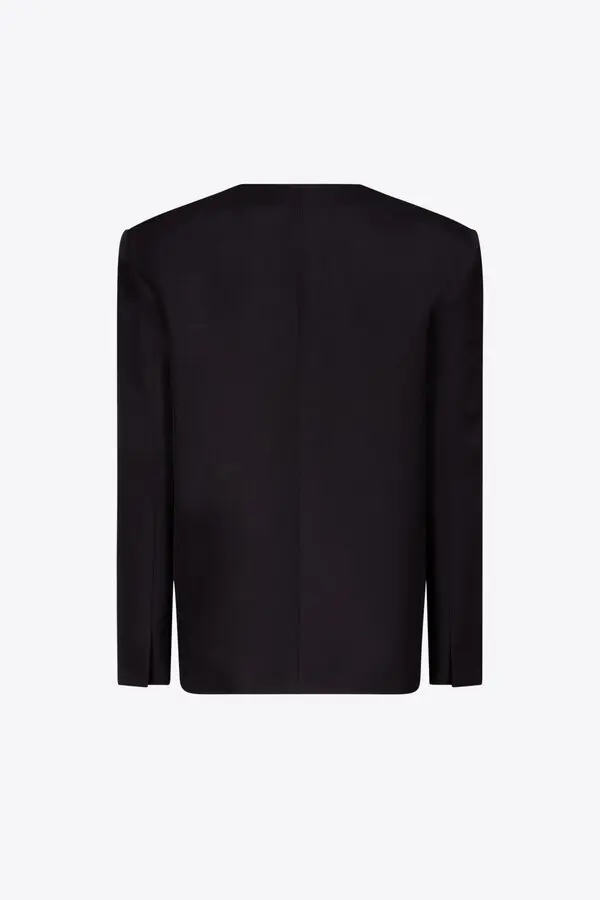AREA Collarless Suit Jacket