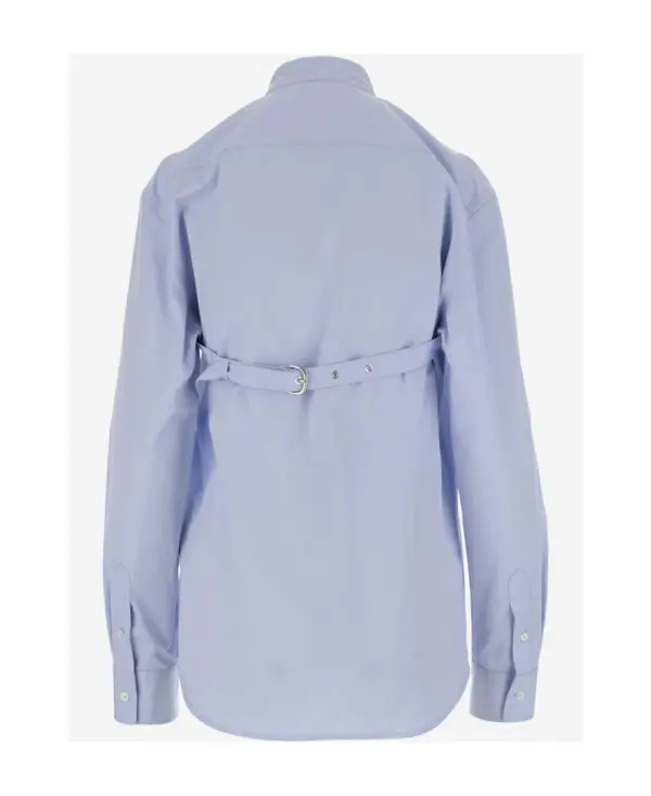 Off-White Belted Buttoned Long-sleeved Shirt