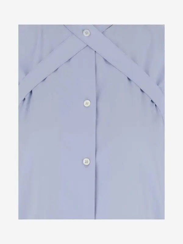 Off-White Belted Buttoned Long-sleeved Shirt