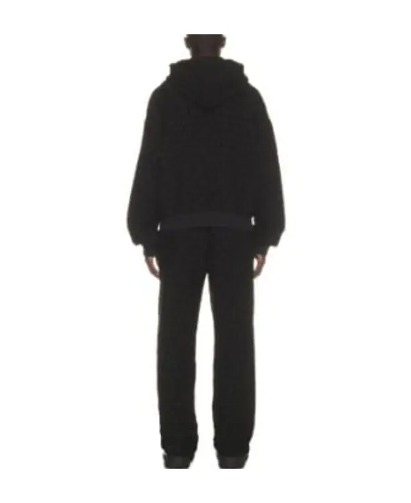 Off-White All-over Patterned Drawstring Hoodie