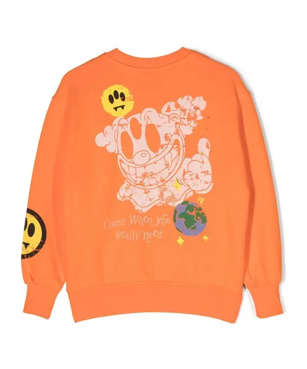 BARROW Graphic-print Cotton Sweatshirt