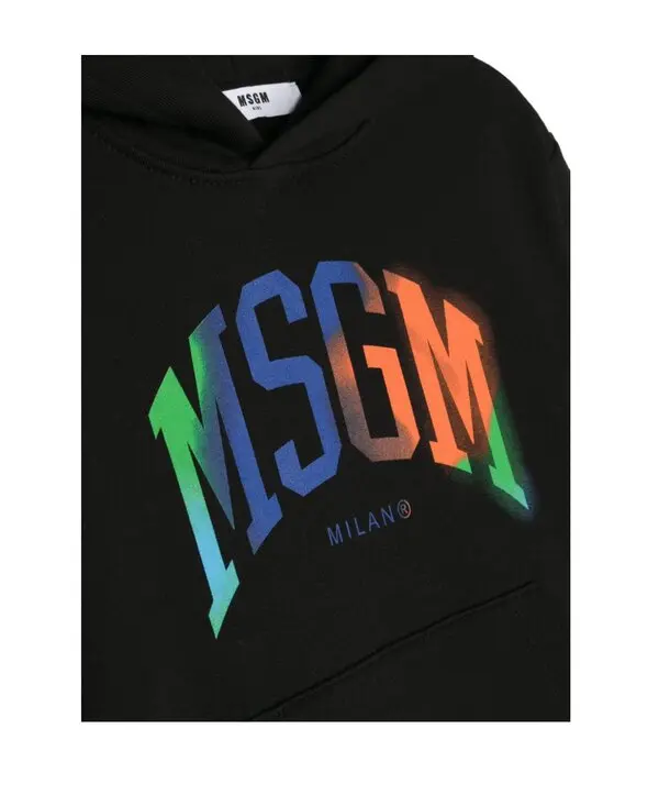 MSGM Logo-print Cotton Hoodie