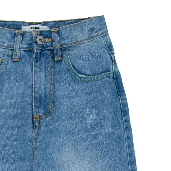 MSGM Distressed-effect Straight-leg Jeans