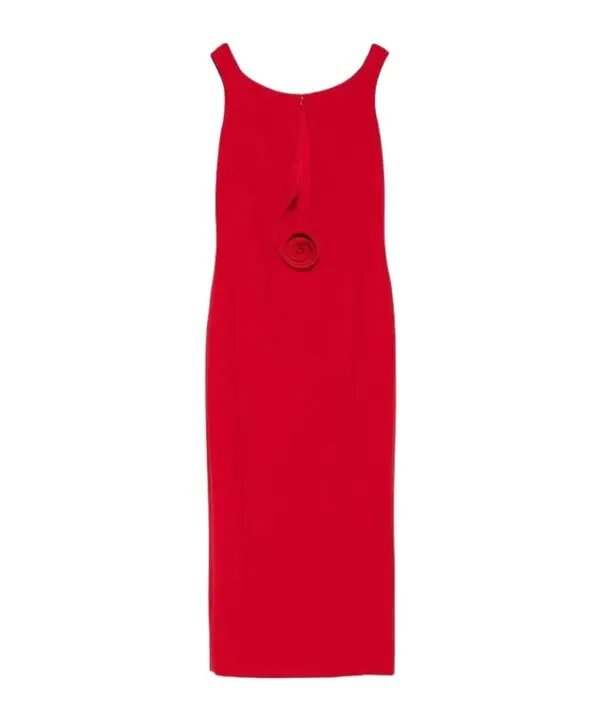 Magda Butrym Sleeveless Floral Appliqué Midi Dress