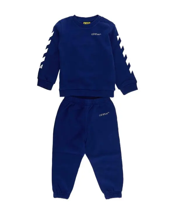 Off-White Diagonal Stripe Tracksuit Set