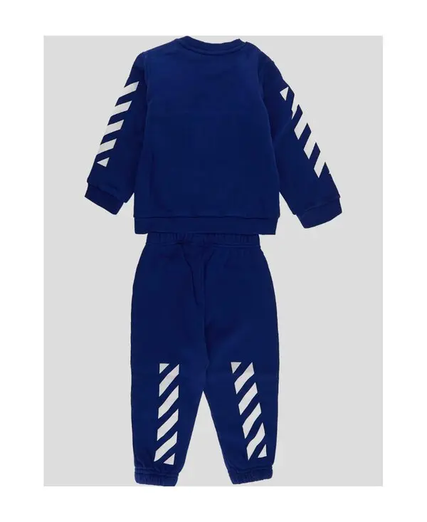 Off-White Diagonal Stripe Tracksuit Set