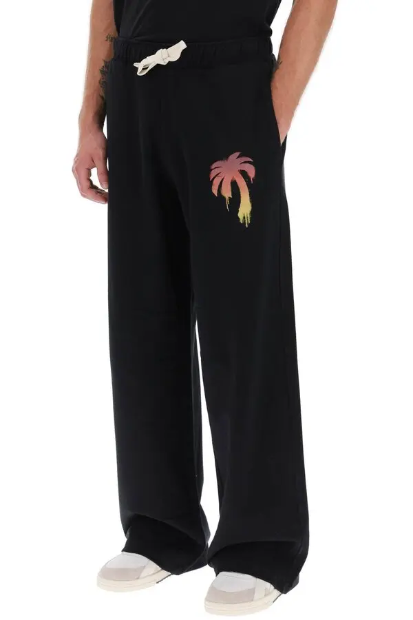 Palm Angels I Love Pa Drawstring Wide-leg Track Pants