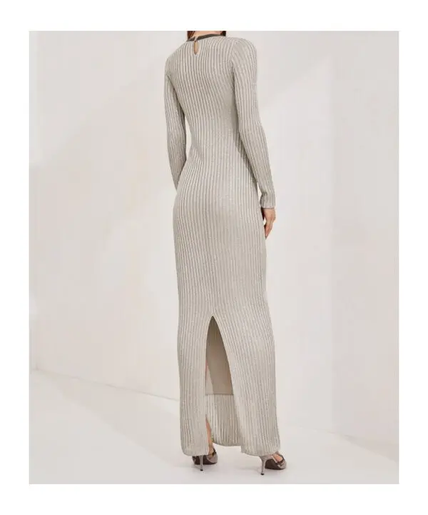 Brunello Cucinelli Sparkling Ribbed Knit Dress
