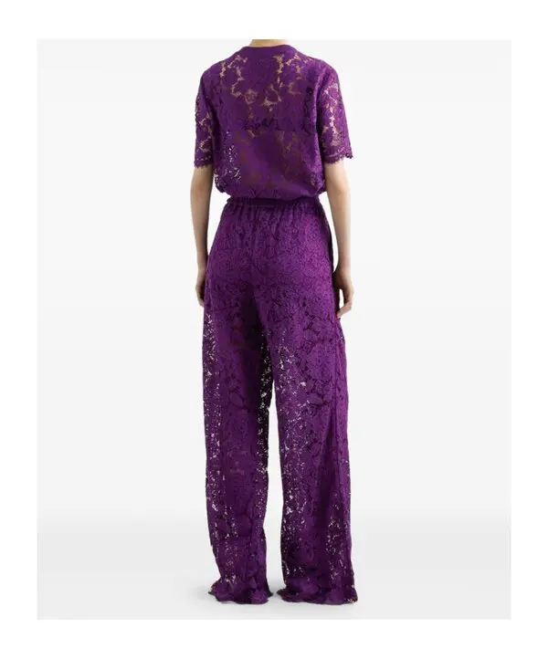 Dolce & Gabbana Lace T-shirt - Purple