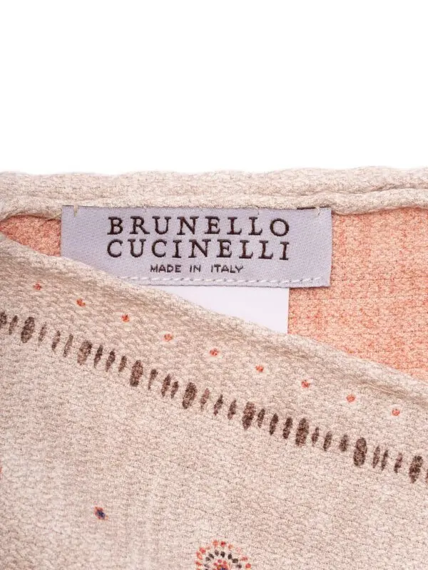 Brunello Cucinelli Graphic-print Handkerchief Scarf