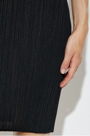 Issey Miyake Sleeveless Round Neck Pleated Dress