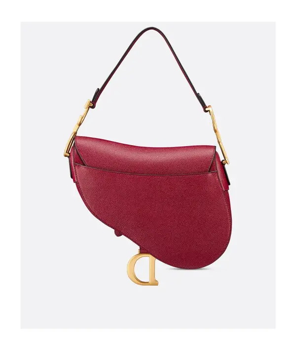Dior Saddle Bag With Adjustable Shoulder Strap - Cherry Red