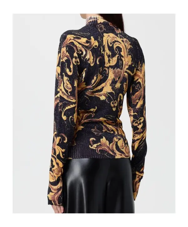 Versace Baroque-printed High Neck Blouse