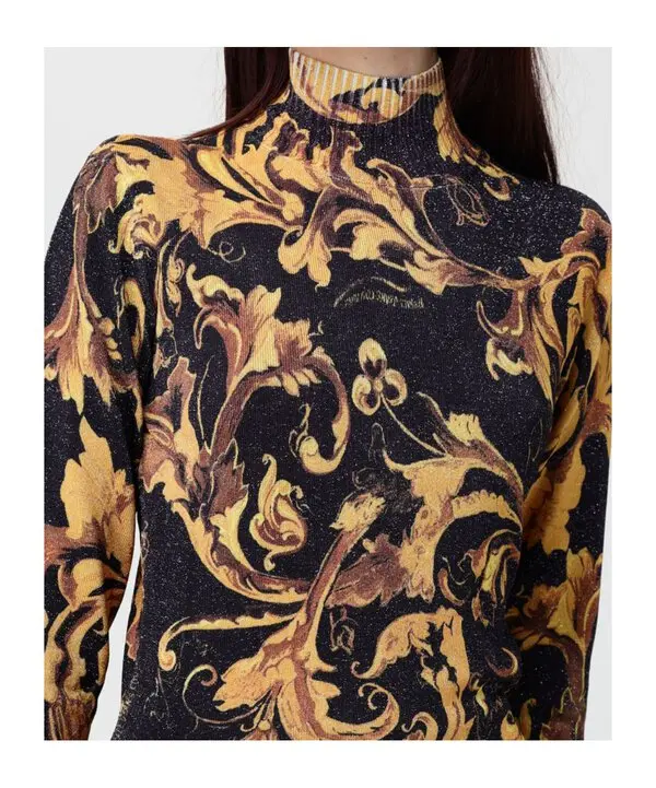 Versace Baroque-printed High Neck Blouse
