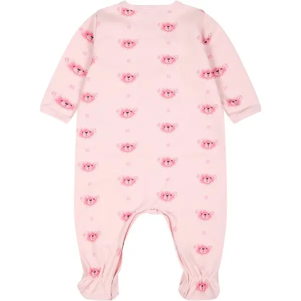 Givenchy Teddy Bear Print Babygrow Set With Hat And Bib