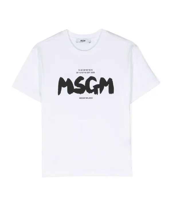 MSGM Logo-print Cotton T-shirt
