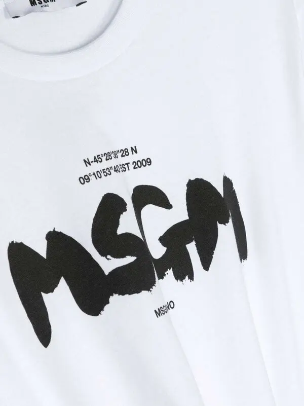 MSGM Logo-print Cotton T-shirt