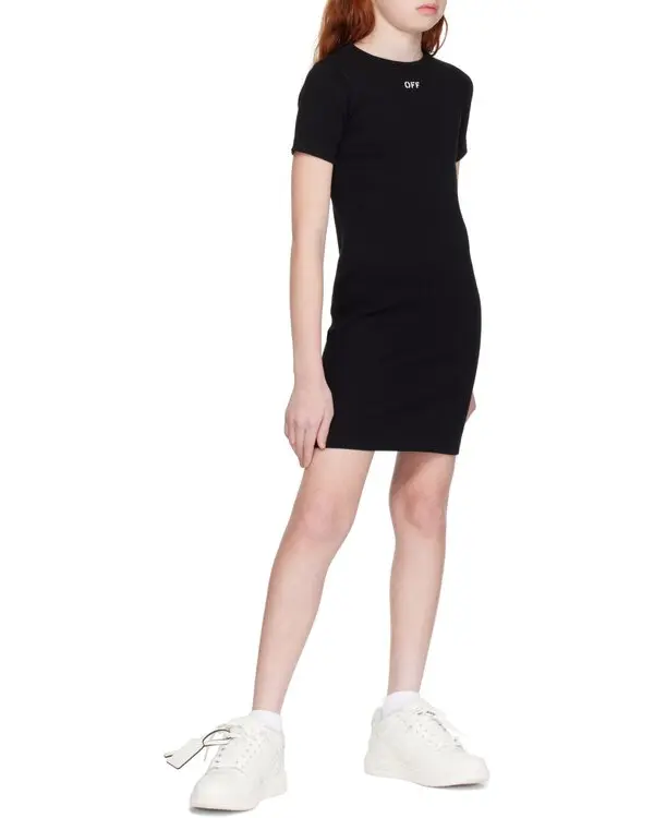 Off-White Off Stamp Cotton T-shirt Dress