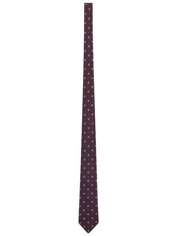 Saint Laurent Jacquard Silk Tie